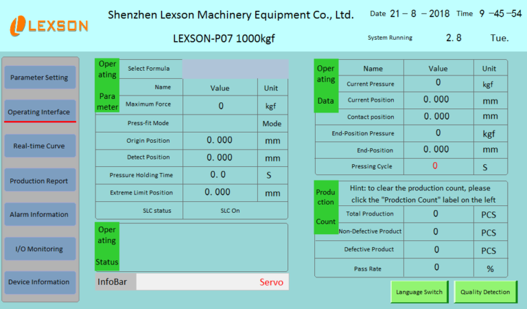 Highly Precision Lexson 1 Ton Electric Servo Press Machine – Lexson