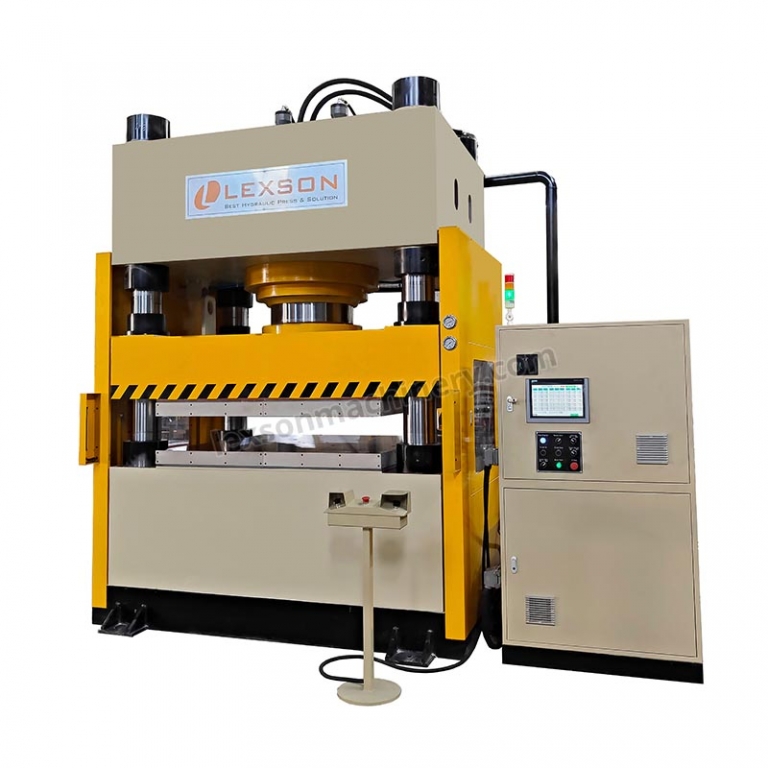 700T heated platen press for shaping, pressing, compression molding.