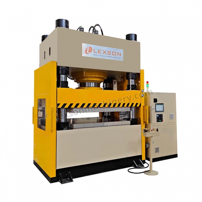 700T heated platen press for shaping, pressing, compression molding.