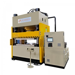 700T heated platen press for shaping, pressing, compression molding.